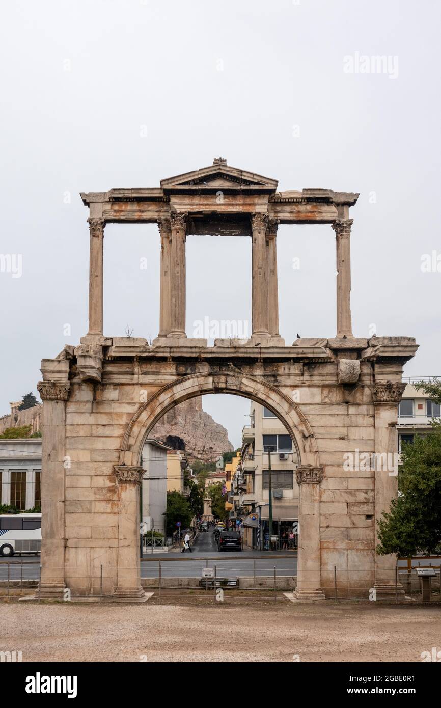 Athens, Greece - September 24, 2019: Arch of Hadrian, Hadrian's Gate ...