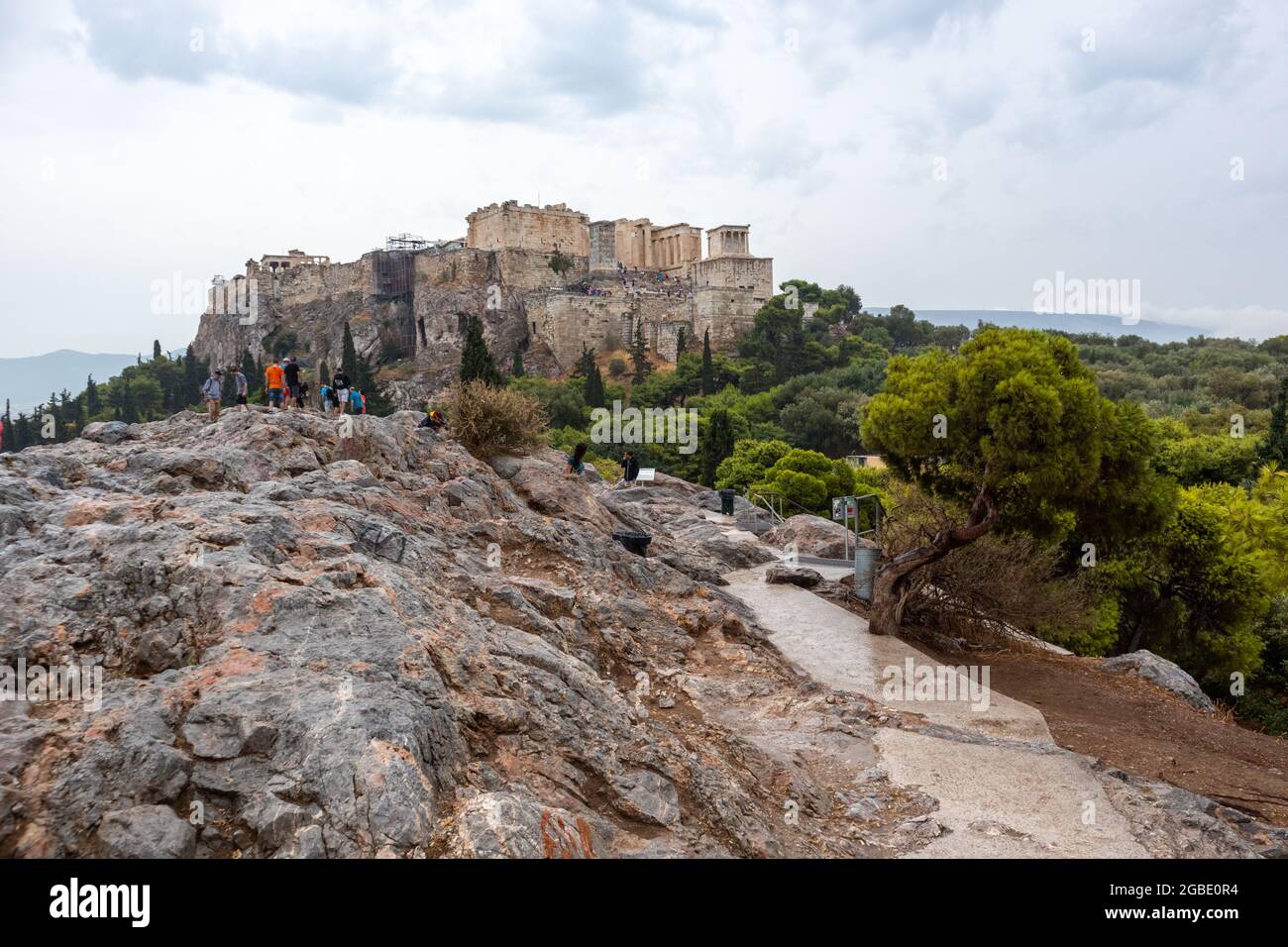Athens, Greece - September 24, 2019: Acropolis hill (Parthenon, Temples ...