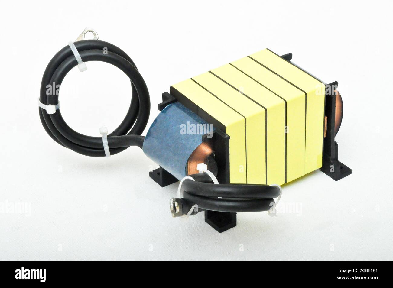 Transformer copper wire coil isolated on a white background Stock Photo ...