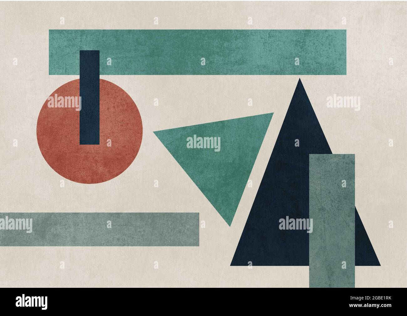 Abstract and geometrical shapes with circle, rectangle and triangle ...
