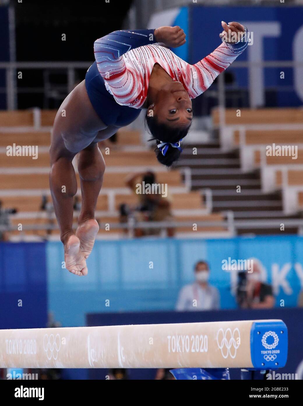 Tokyo, Kanto, Japan. 3rd Aug, 2021. Simone Biles (USA) competes on the ...