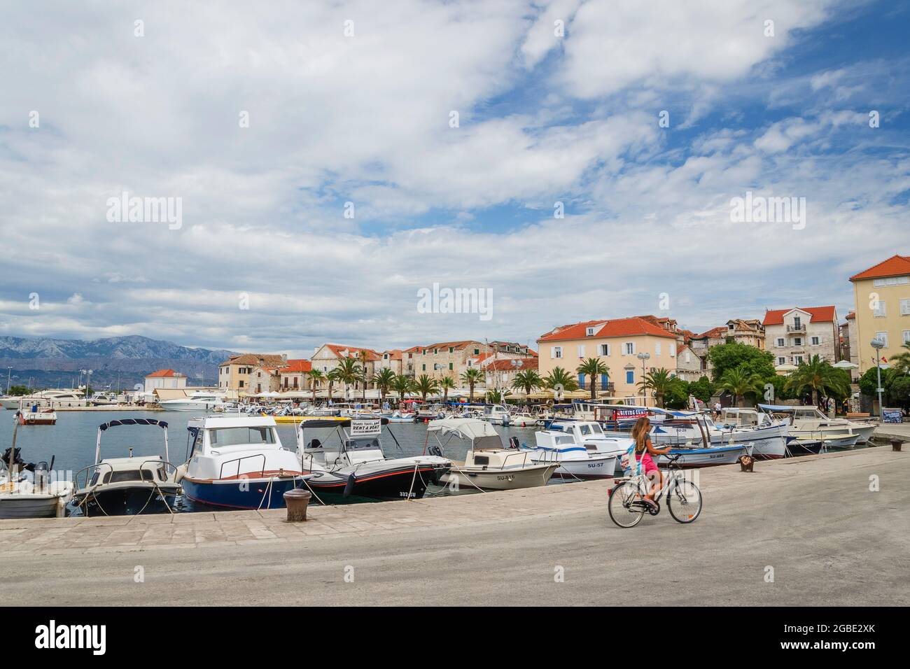 Picturesque old town of Supetar. Supetar is the biggest town of Brac ...