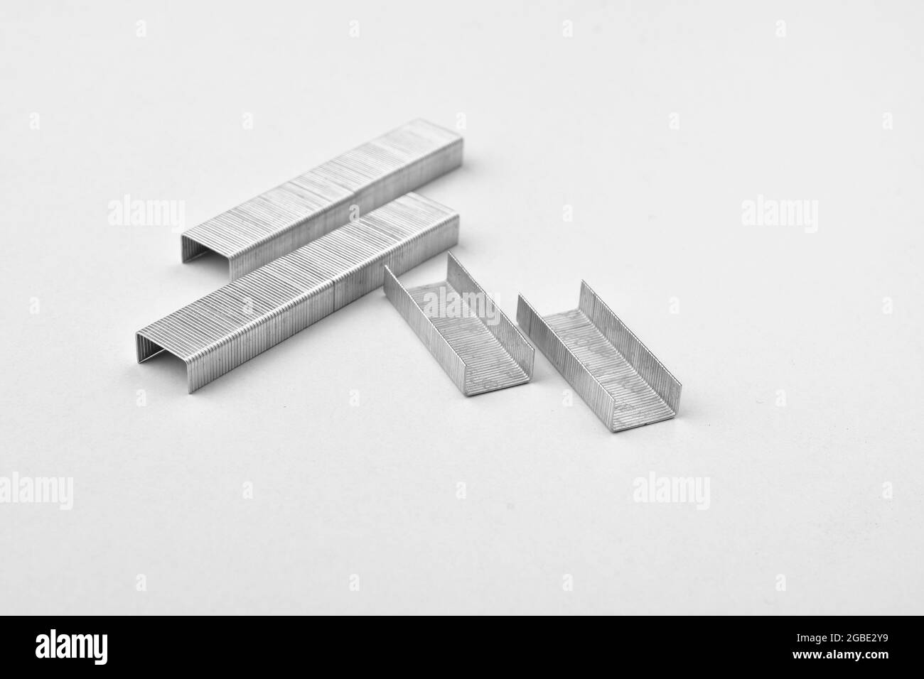 Stapler Pins Isolated On White Background Stock Photo - Alamy
