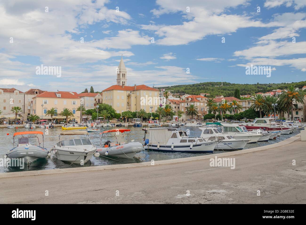 Picturesque old town of Supetar. Supetar is the biggest town of Brac ...