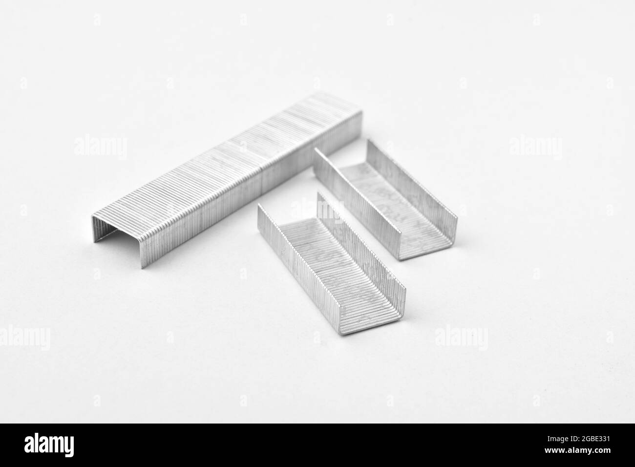 Stapler Pins Isolated On White Background Stock Photo - Alamy