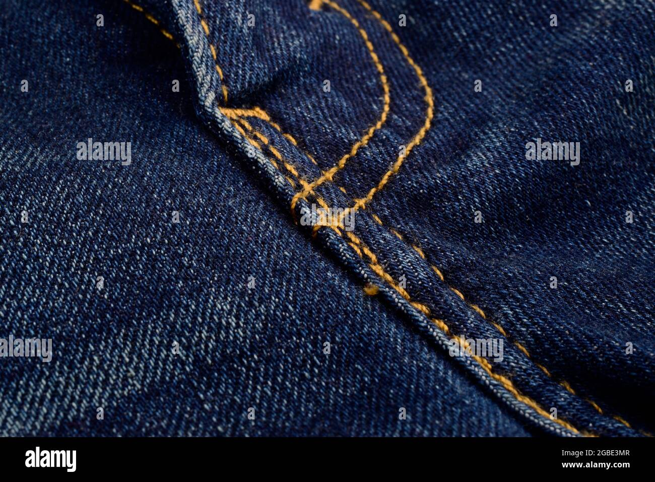 Closeup of Stiches in Jeans Stock Photo - Alamy