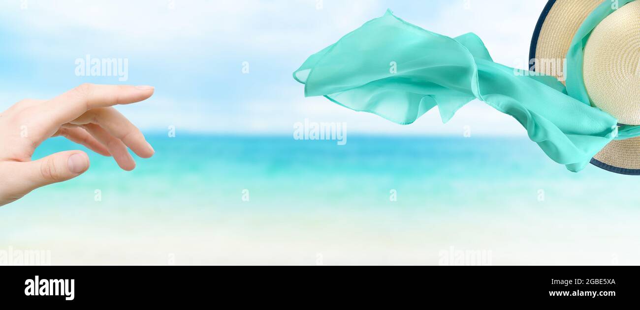 Scarf Wind Hand High Resolution Stock Photography and Images - Alamy