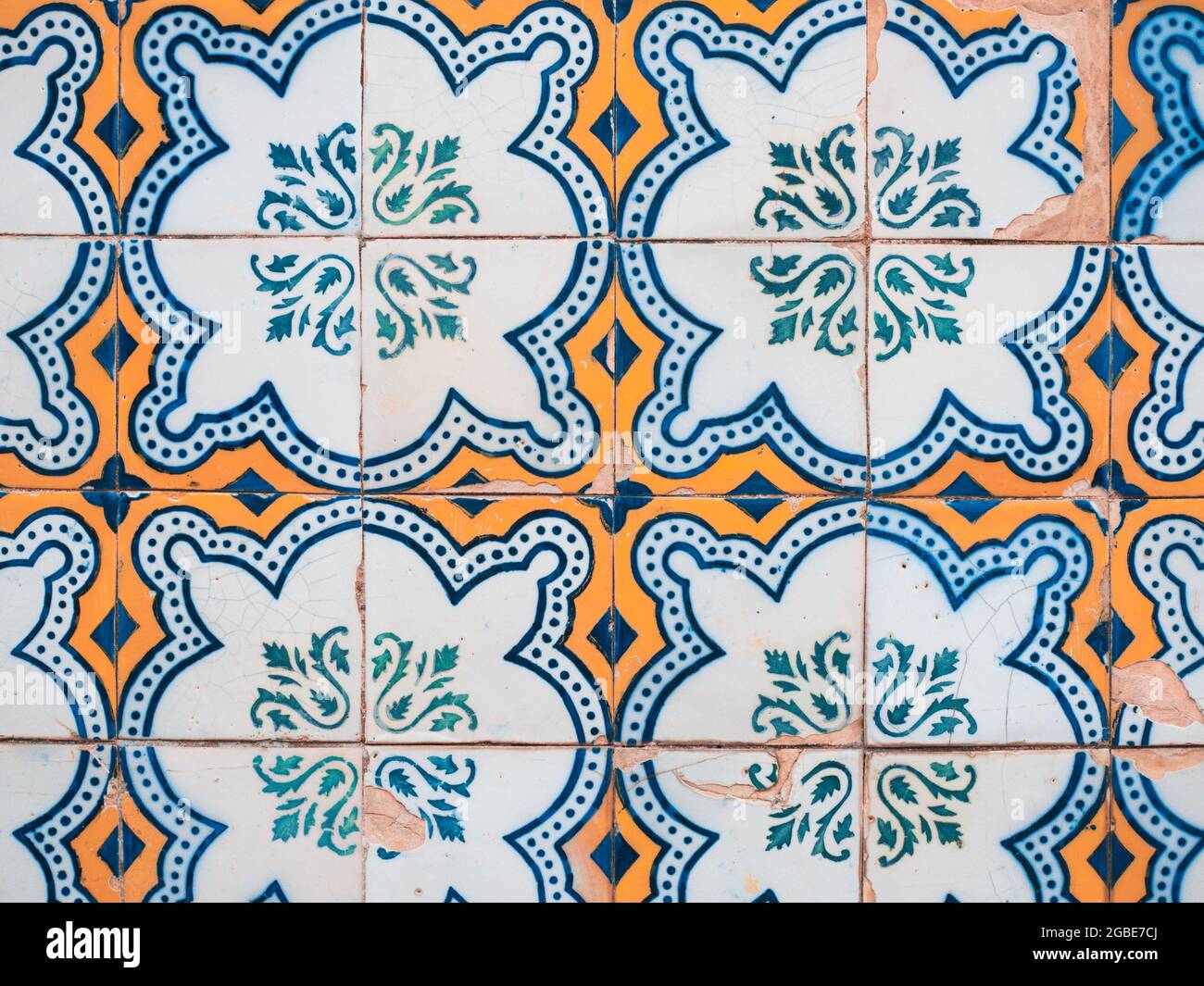Traditional Portuguese tiles with beautiful patterns Stock Photo - Alamy