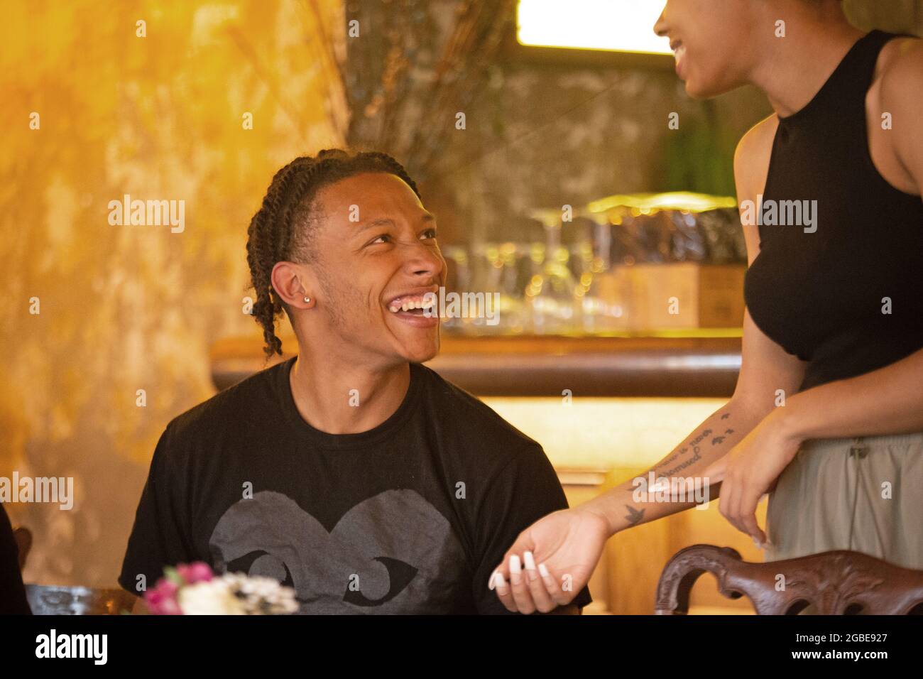 Silver medallist BMXer Kye Whyte at a welcome home party at the Prince ...