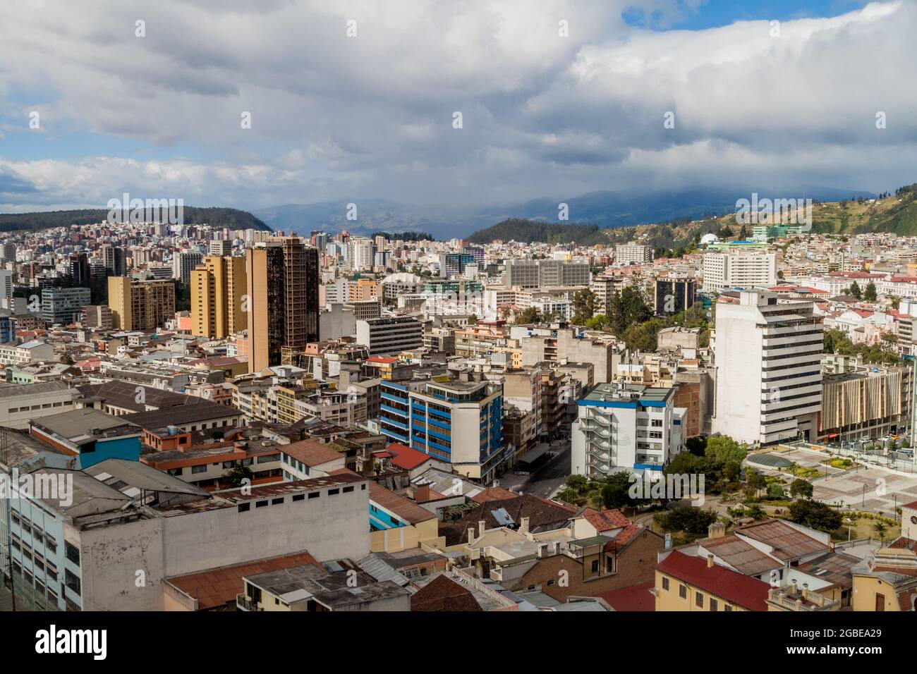 Aerial view of Quito, capital of Ecuador Stock Photo - Alamy