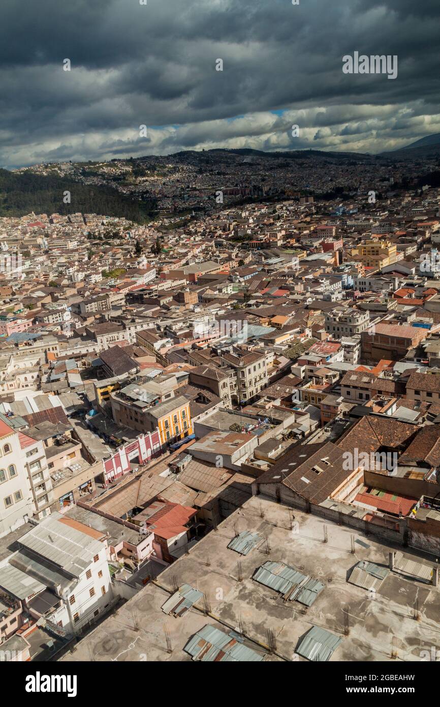 Aerial view of Quito, capital of Ecuador Stock Photo - Alamy