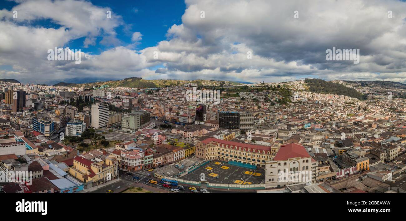 Aerial view of Quito, capital of Ecuador Stock Photo - Alamy