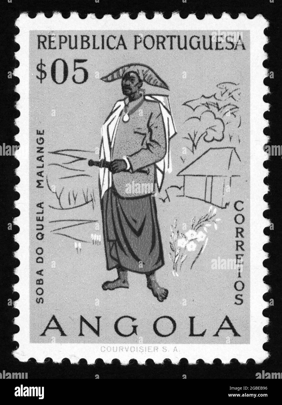 Angola stamp Black and White Stock Photos & Images - Alamy