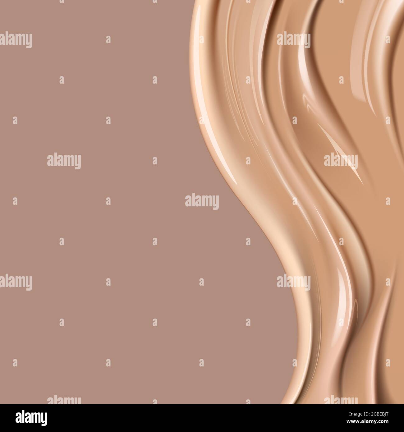 Realistic foundation creamy texture for beauty products ad, 3d effect ...