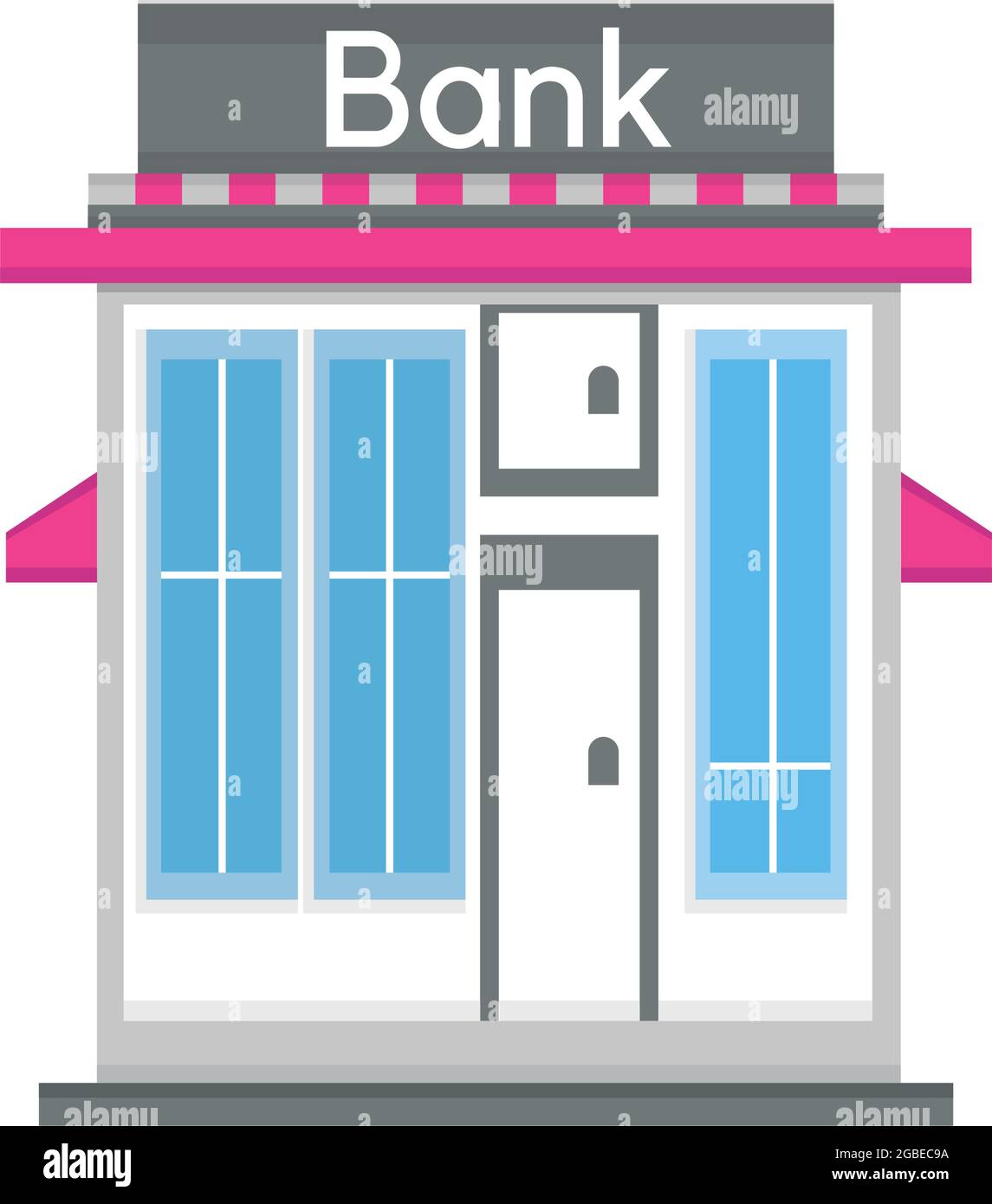 Exterior view bank Cut Out Stock Images & Pictures - Alamy