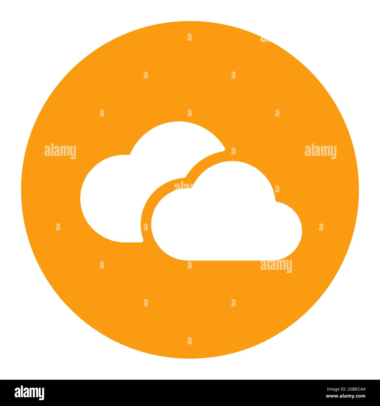 Two clouds vector glyph icon. Meteorology sign. Graph symbol for travel ...