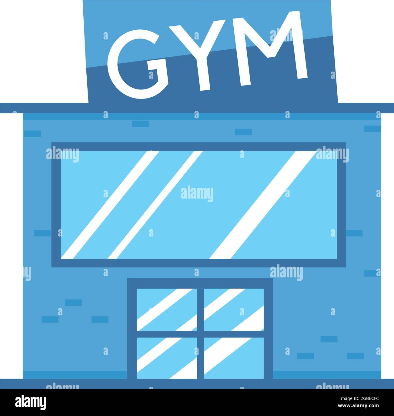 Isolated flat gym building icon Stock Vector Image & Art - Alamy