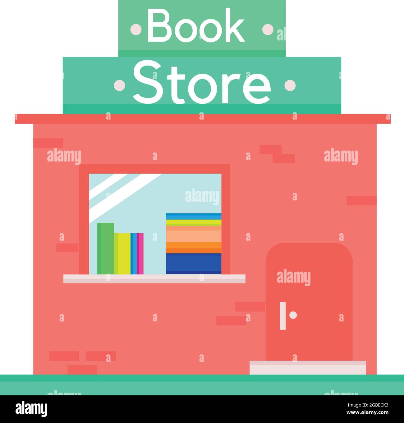 Isolated flat book store icon Stock Vector Image & Art - Alamy