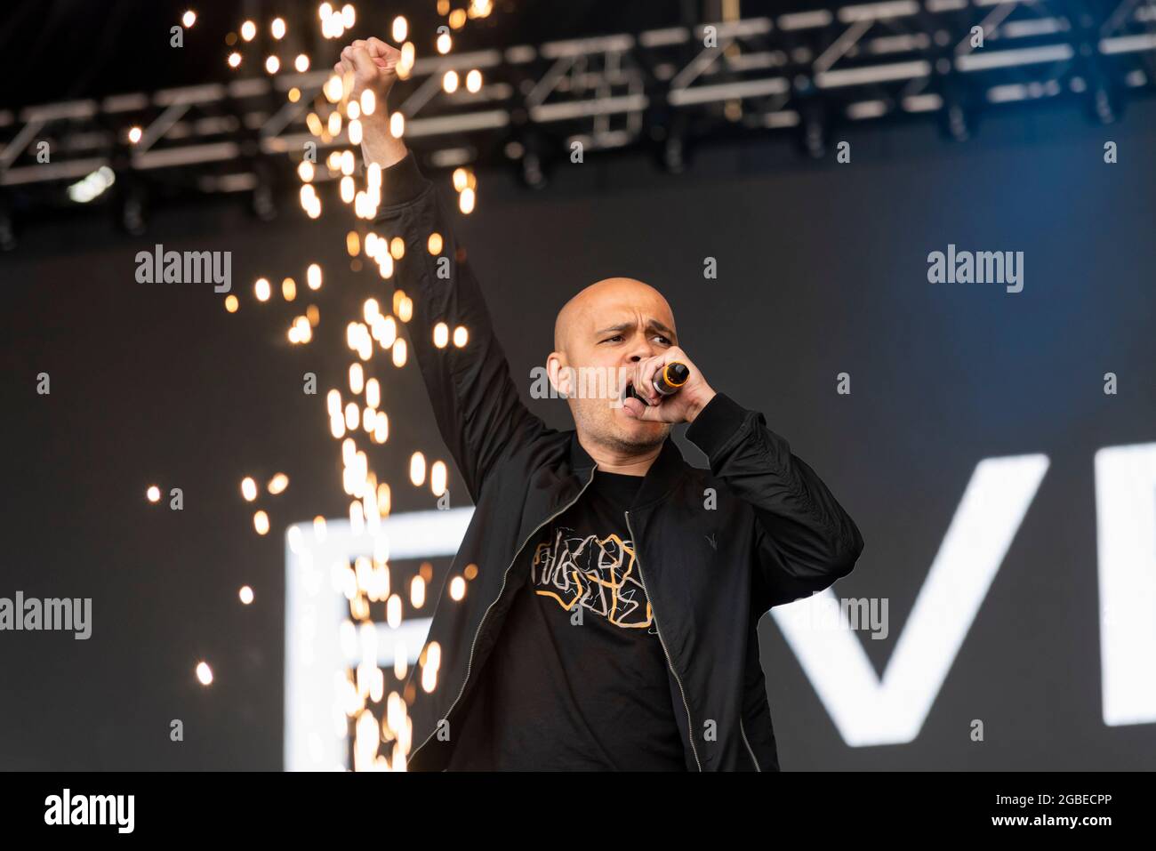 Sean Conlon of the band Five, stylised as 5ive, performing at Fantasia ...