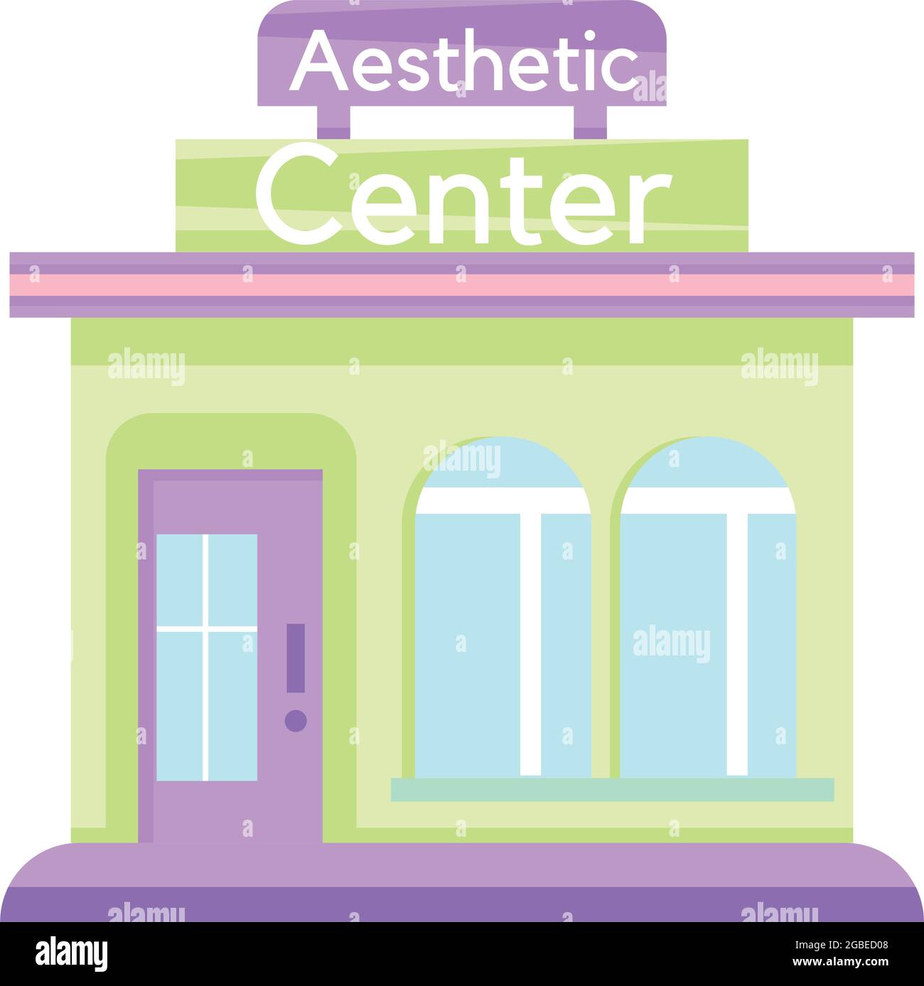 Isolated flat aesthetic center building icon Stock Vector Image & Art ...