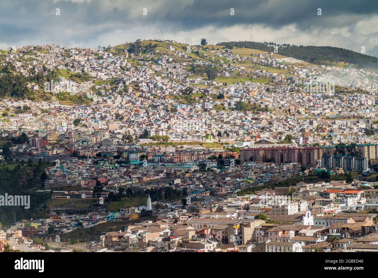 Aerial view of Quito, Ecuador Stock Photo - Alamy
