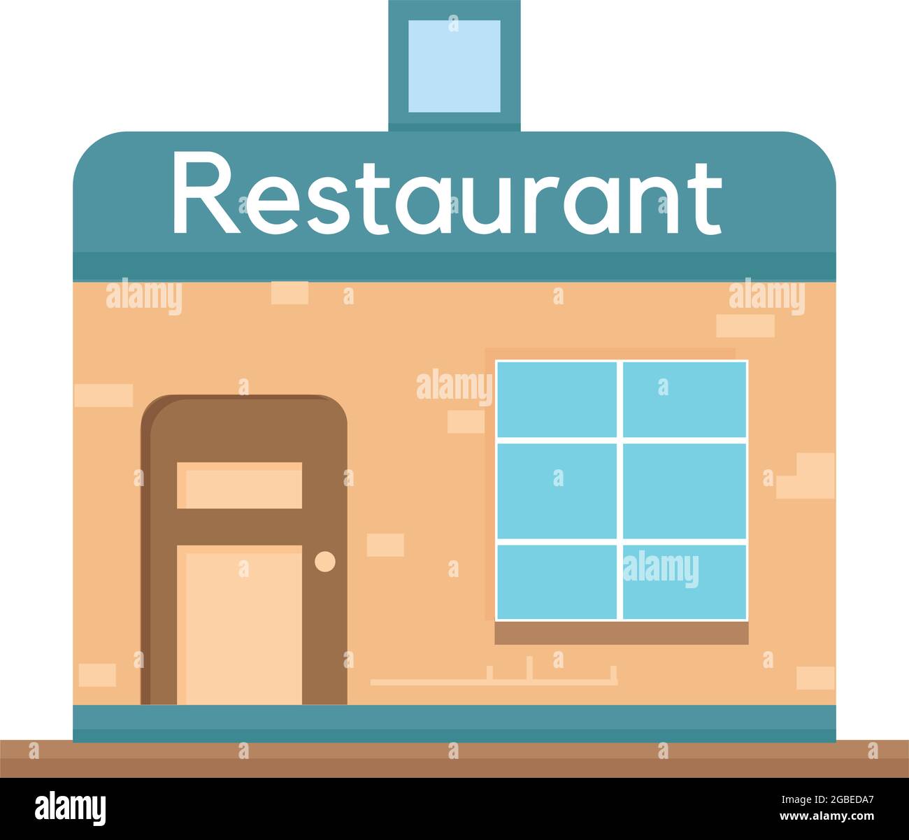 Restaurant exterior front view Stock Vector Images - Alamy