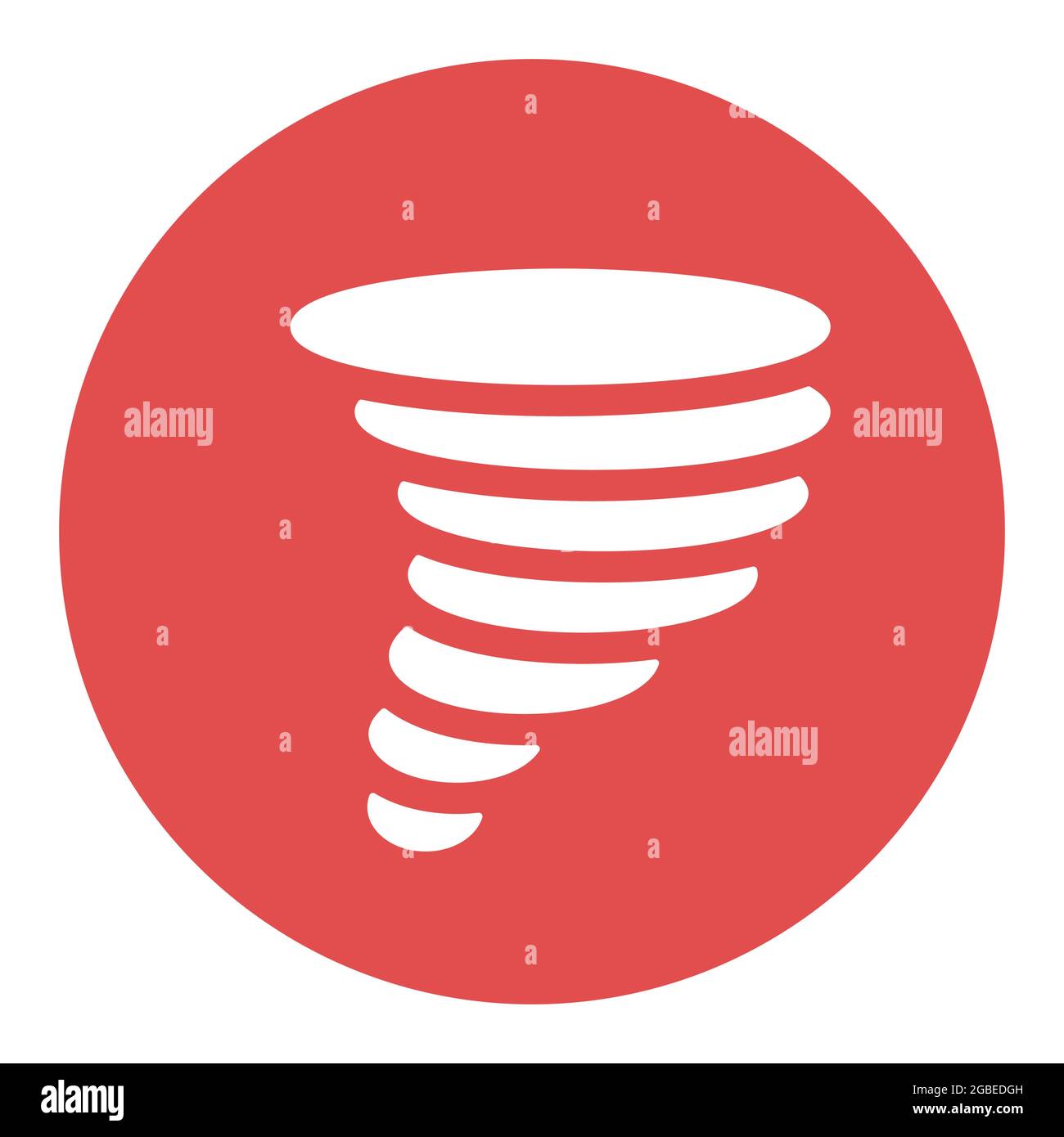Tornado vector glyph icon. Whirlwind storm sign. Meteorology sign ...