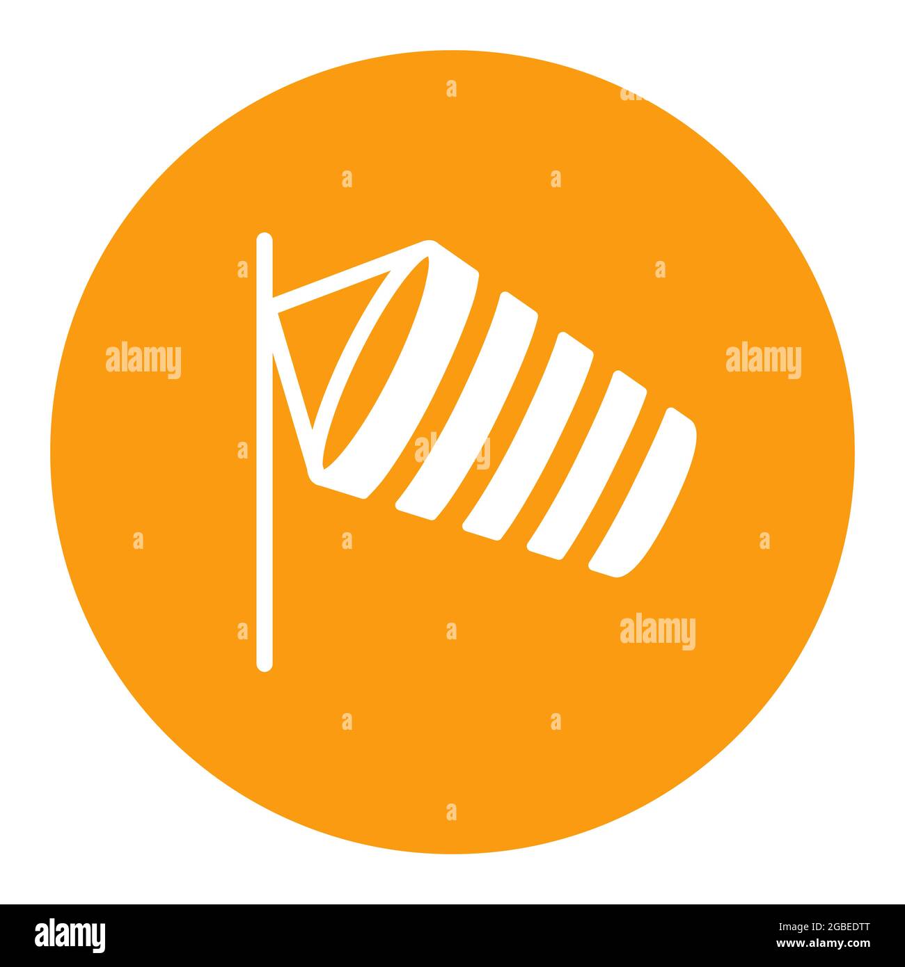 Windsocks hanging at the airport runway vector glyph icon. Meteorology ...