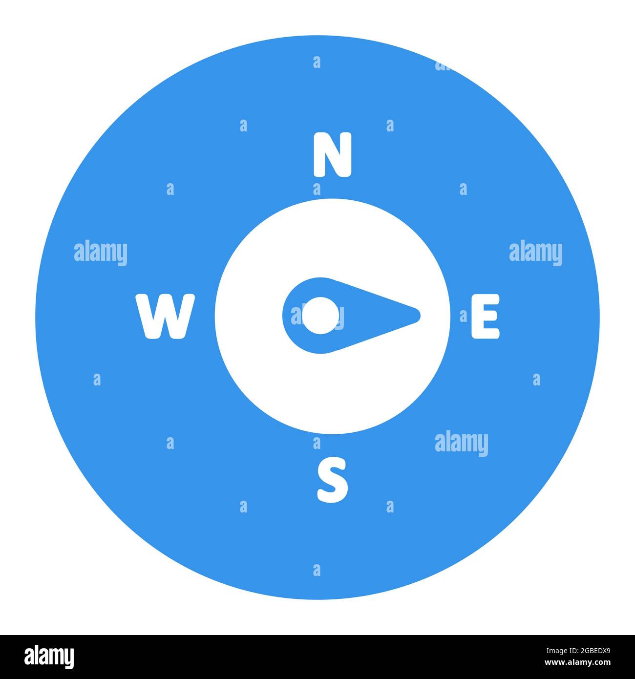 Compass wind rose vector glyph icon. Direction east. Meteorology sign ...