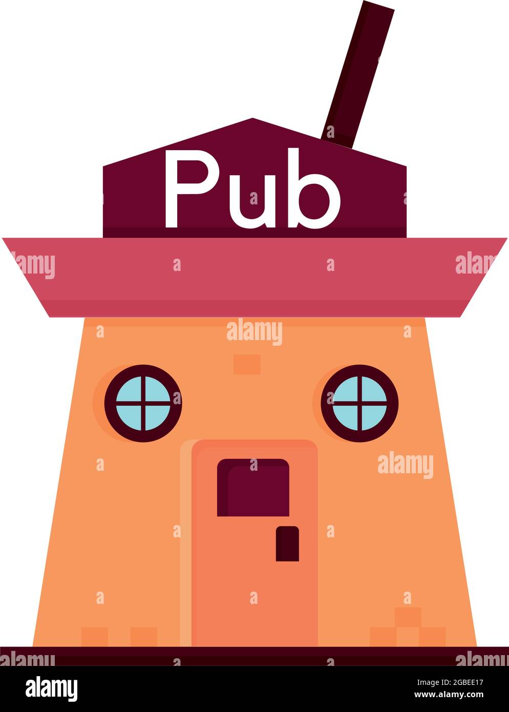 Pub exterior view Stock Vector Images - Alamy