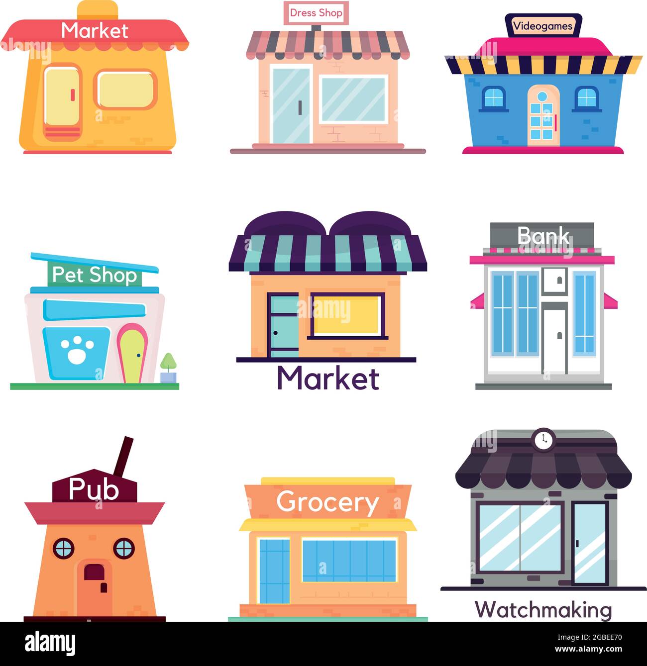 Pub exterior view Stock Vector Images - Alamy