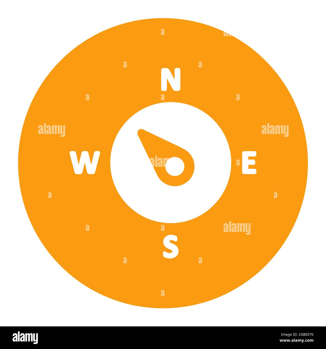 Compass wind rose vector glyph icon. Direction northwest. Meteorology ...