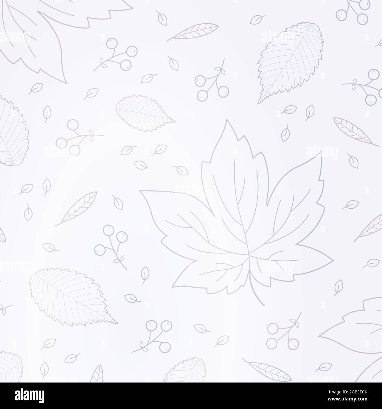 White background with many autumn foliage - Vector illustration Stock ...