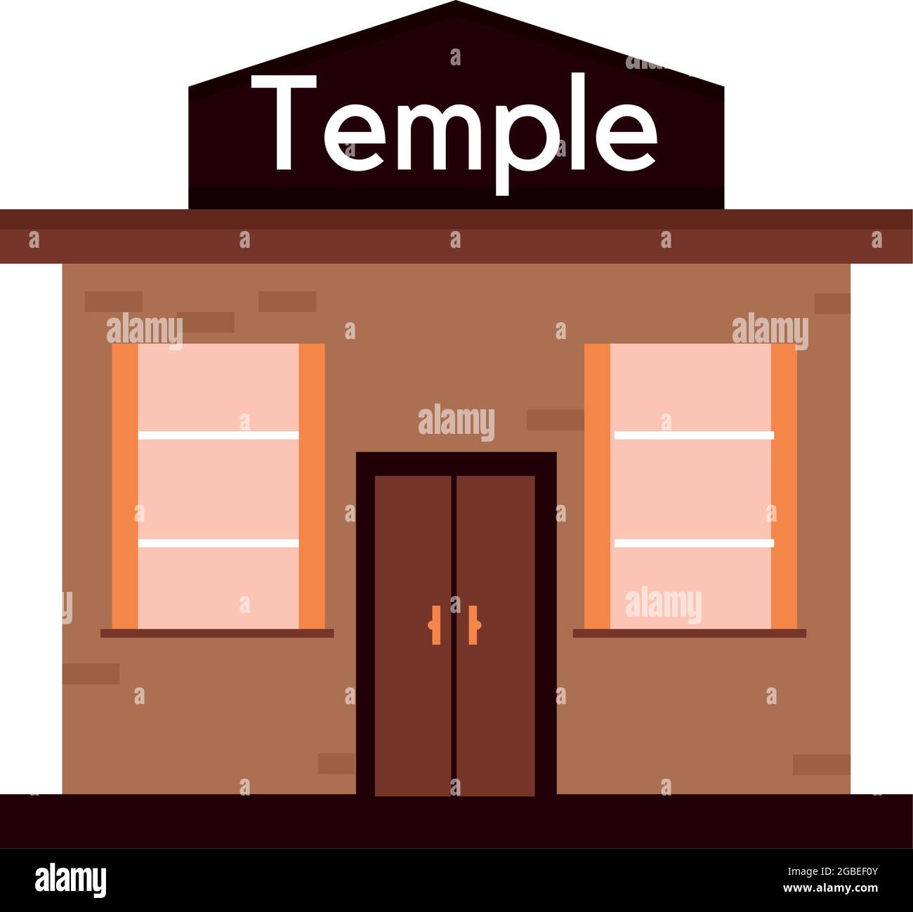Isolated flat temple building icon Stock Vector Image & Art - Alamy
