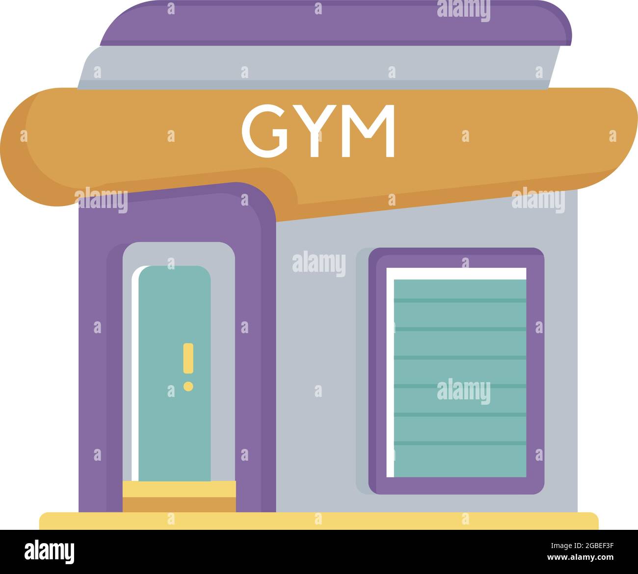 Isolated flat gym building icon Stock Vector Image & Art - Alamy