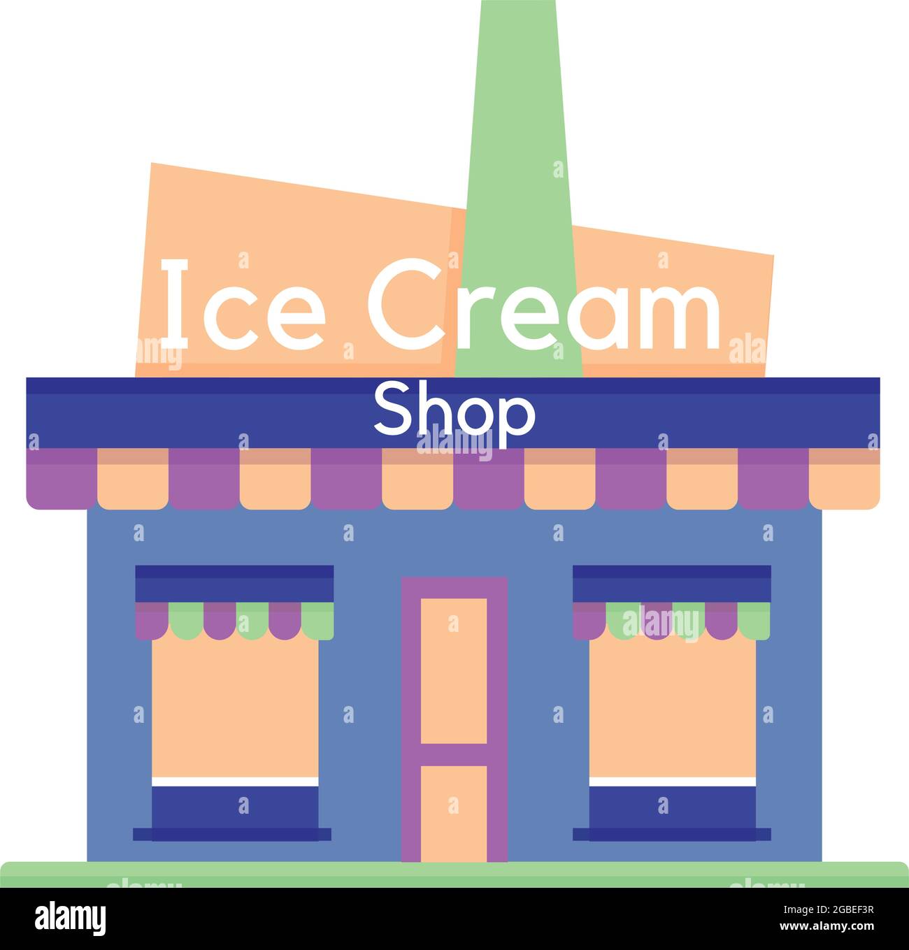Ice cream shop exterior Stock Vector Images - Alamy