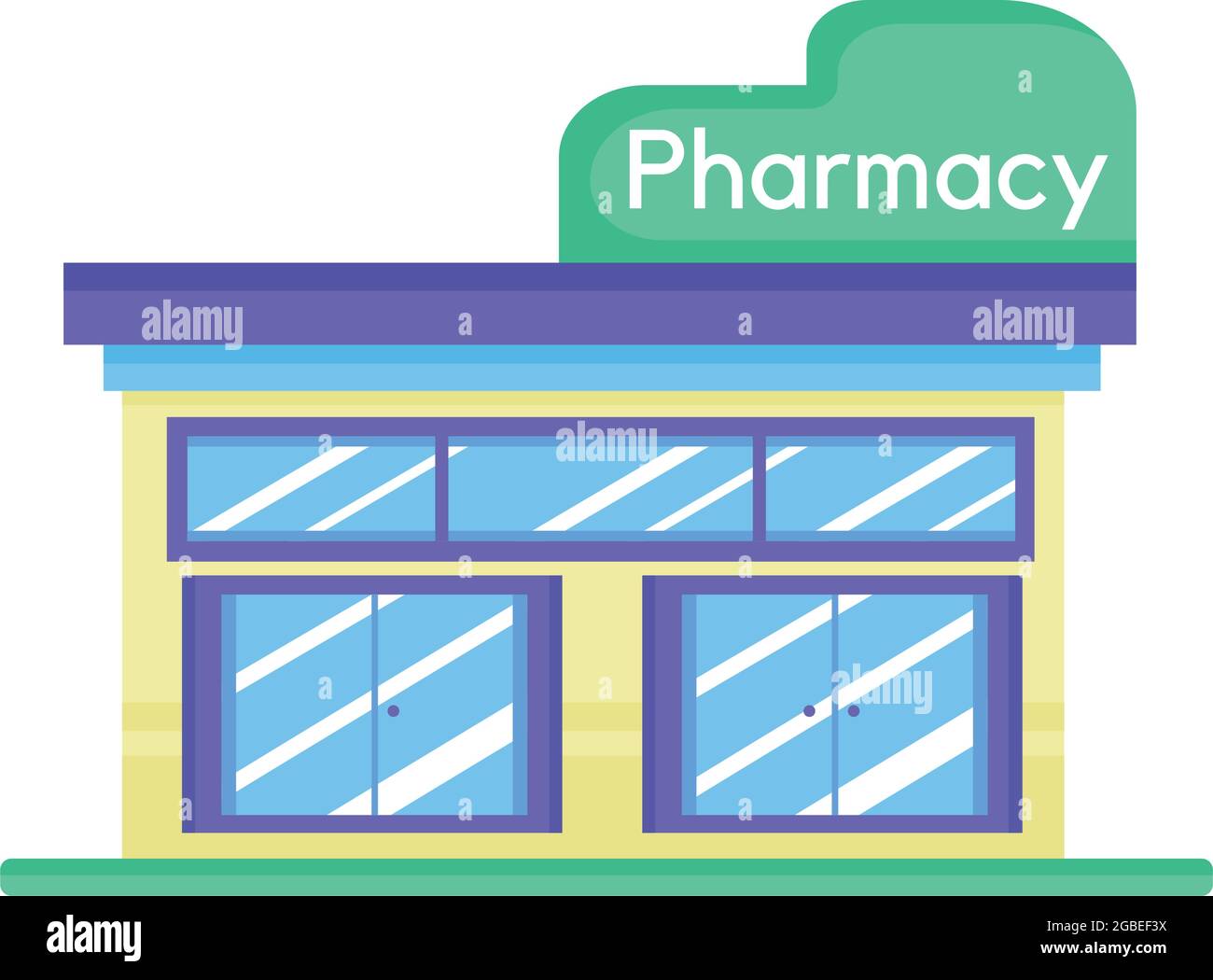 Isolated flat pharmacy store icon Stock Vector Image & Art - Alamy