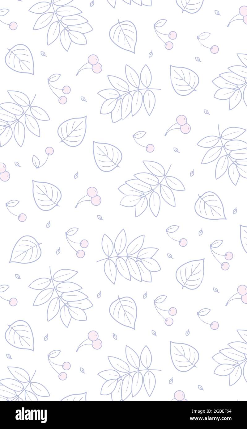 White background with many autumn foliage - Vector illustration Stock ...