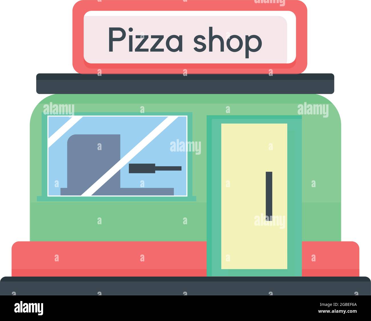 Isolated front view pizza Stock Vector Images - Alamy