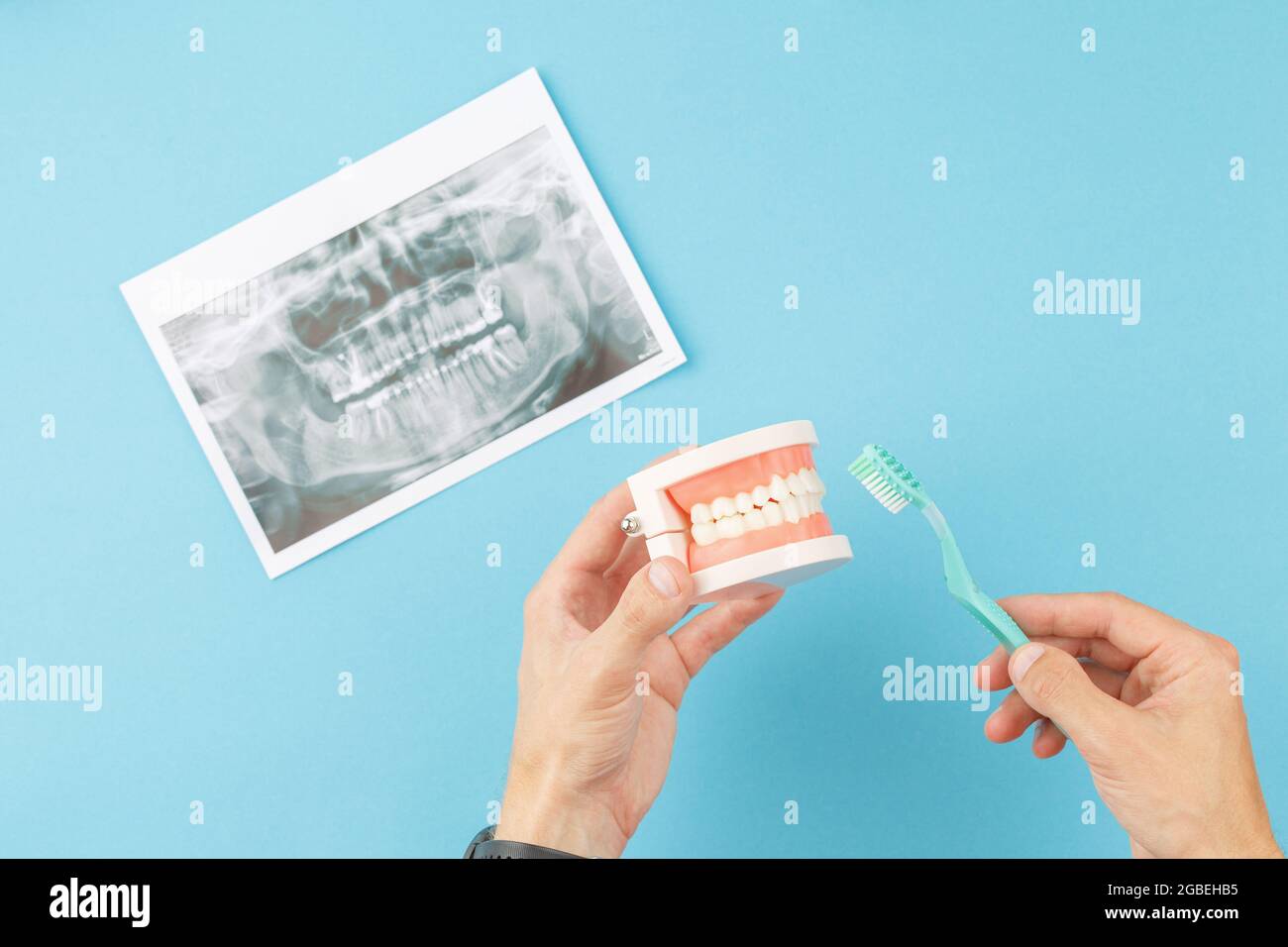 Dentist showing patient panoramic dental hi-res stock photography and ...