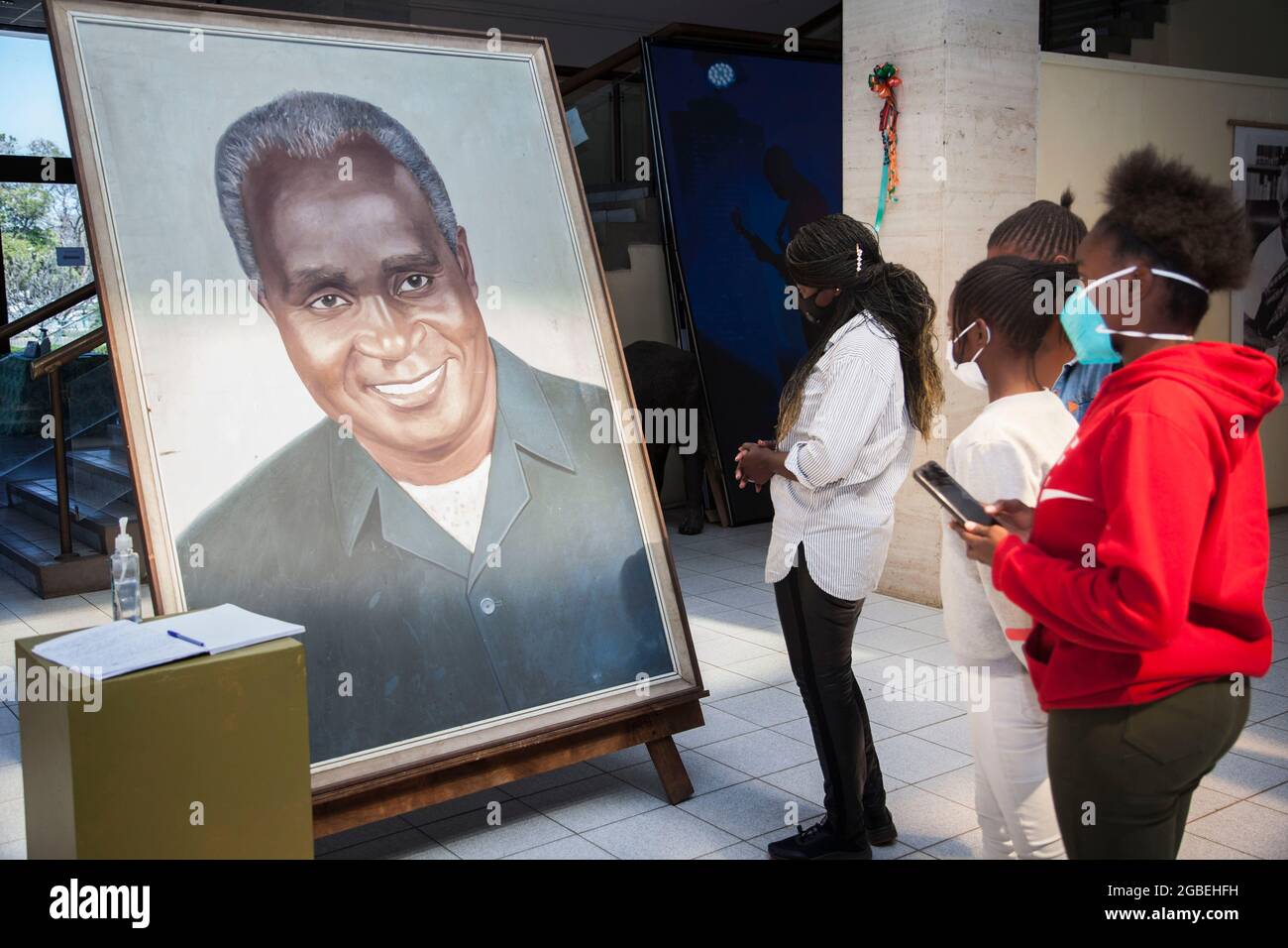 Lusaka, Zambia. 10th July, 2021. People visit an exhibition on legacy ...