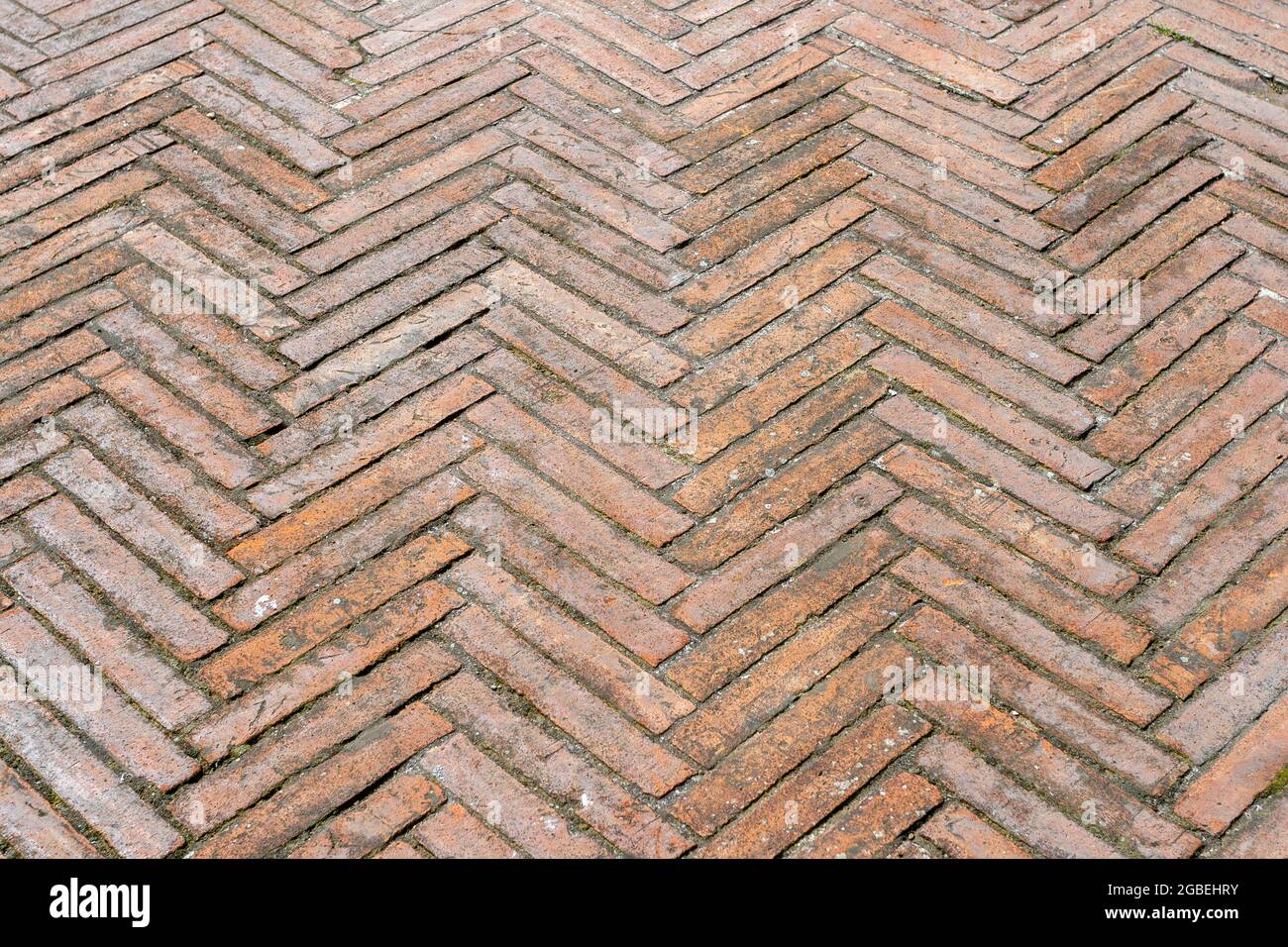 Old brick pavement in Florence, Italy Stock Photo - Alamy