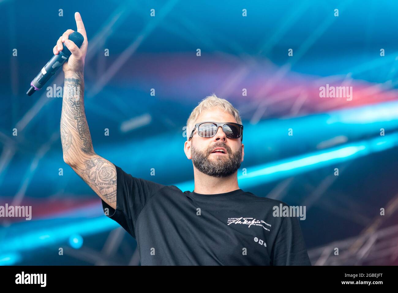 Scott Robinson of the band Five, stylised as 5ive, performing at ...