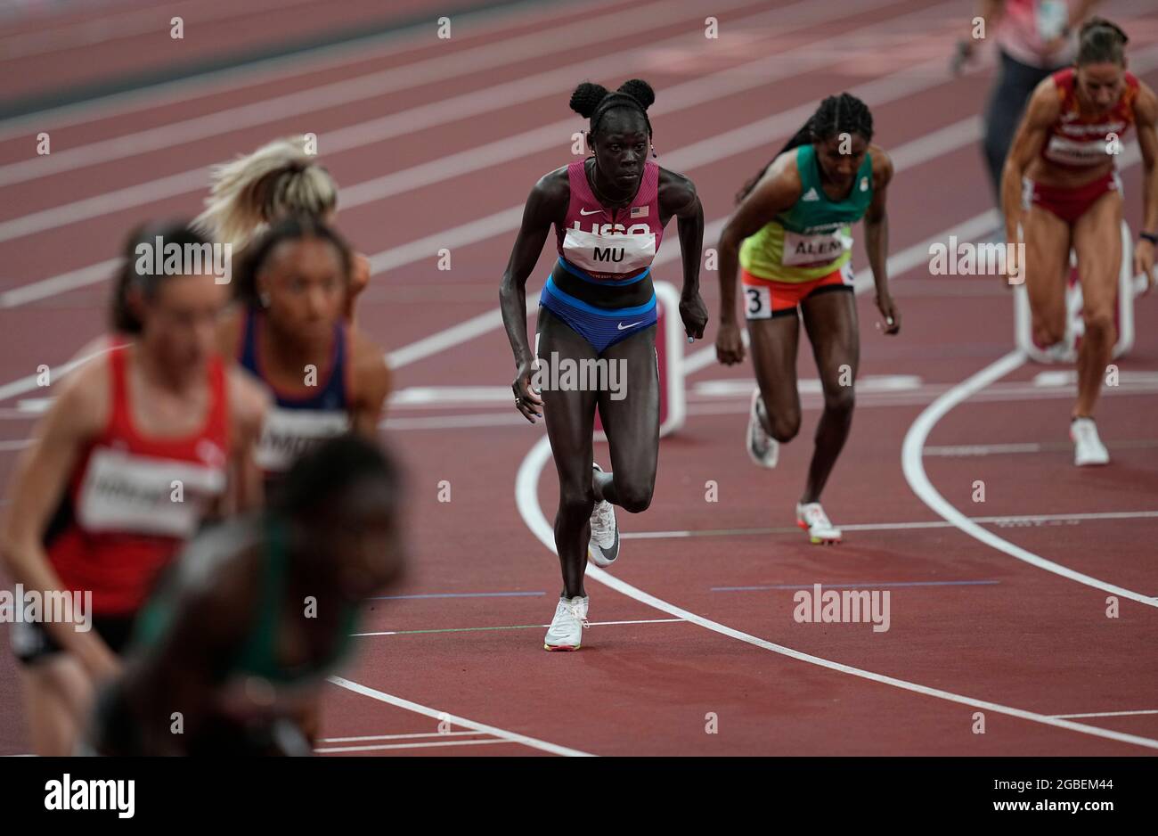 July 31, 2021: Athing Mu during 800 meter for women at the Tokyo ...