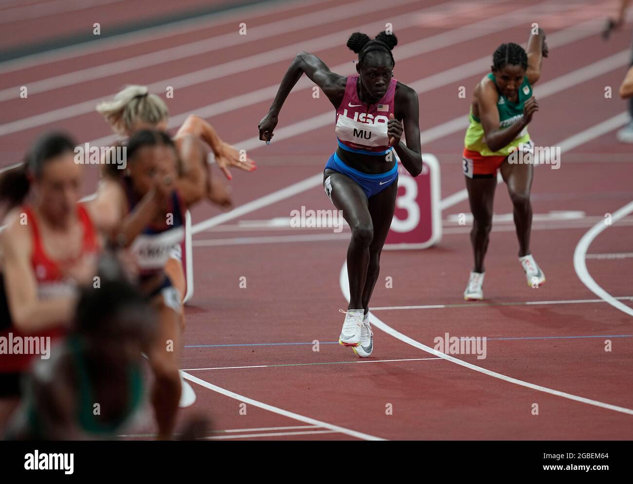 July 31, 2021: Athing Mu during 800 meter for women at the Tokyo ...