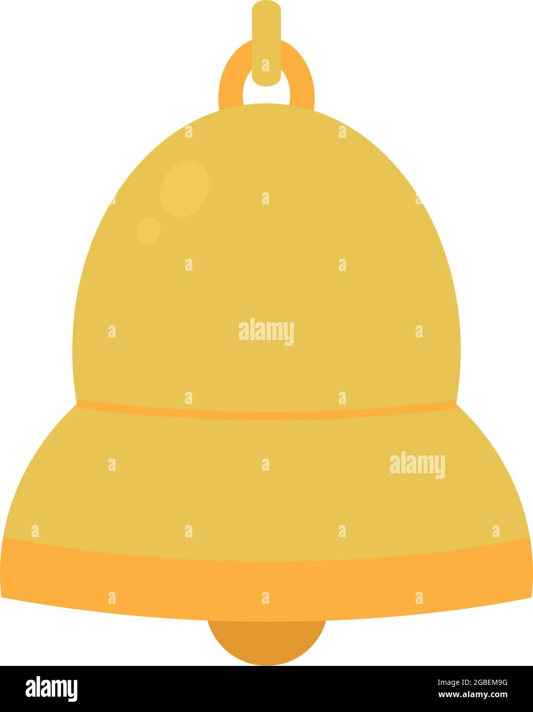 gold bell icon on white background Stock Vector Image & Art - Alamy