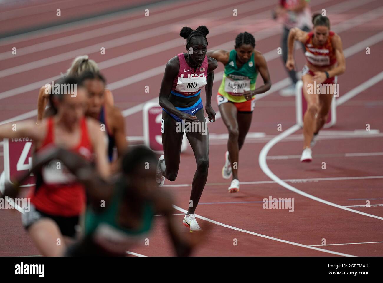 July 31, 2021: Athing Mu during 800 meter for women at the Tokyo ... July 31, 2021: Athing Mu during 800 meter for women at the Tokyo ...
