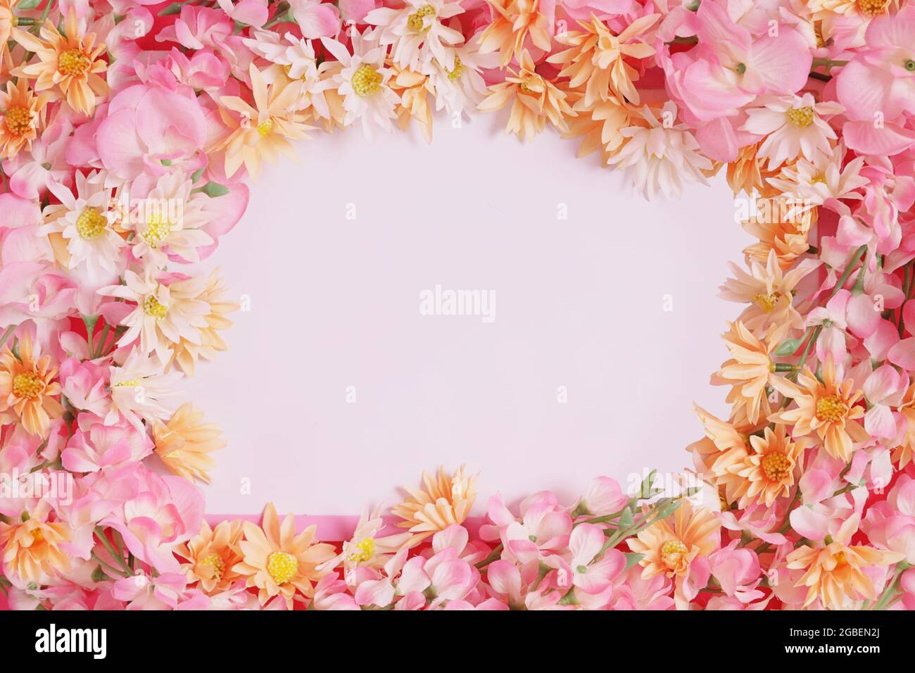 pink flower whiteboard and empty space for text and characters,Plastic ...