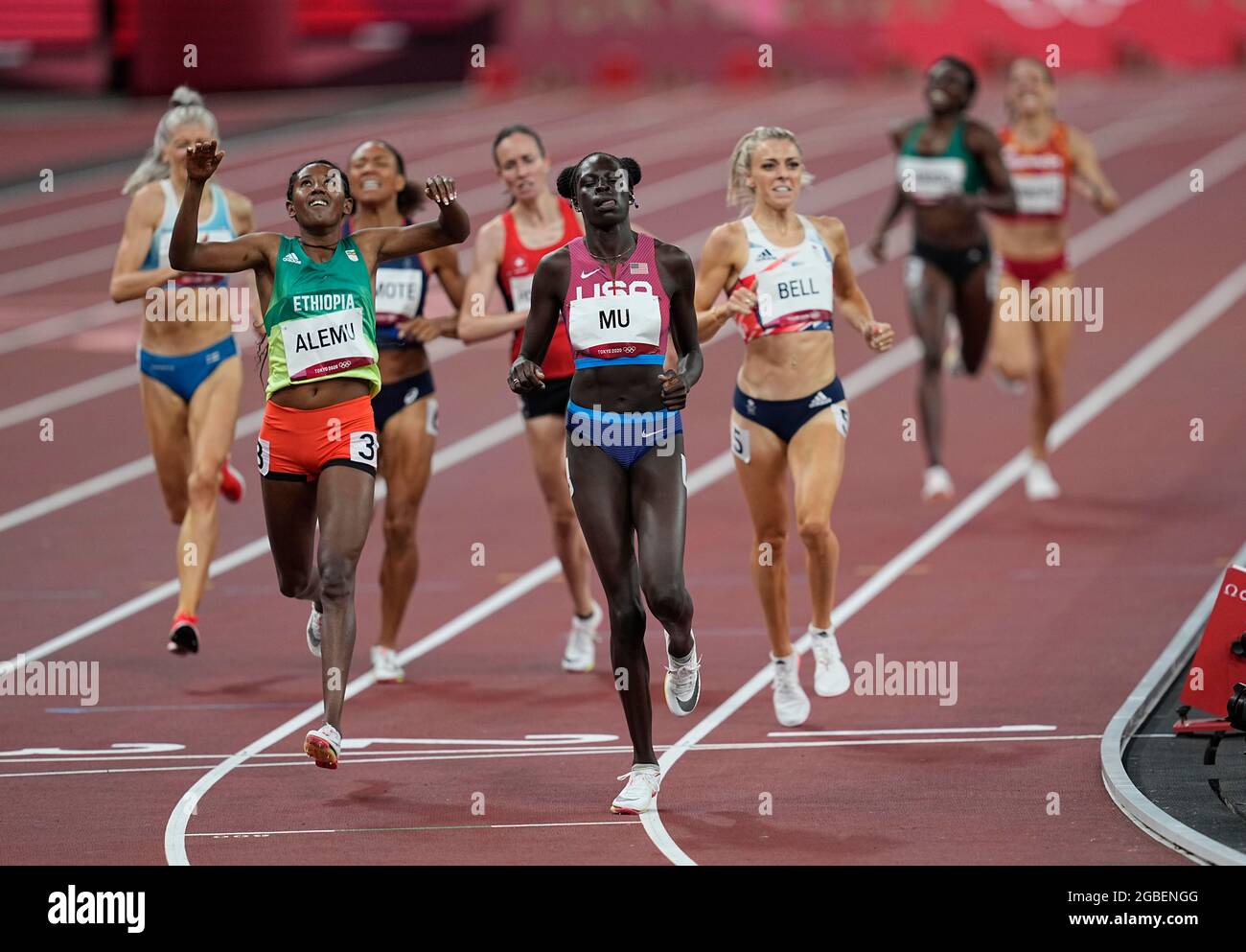 July 31, 2021: Athing Mu during 800 meter for women at the Tokyo ... July 31, 2021: Athing Mu during 800 meter for women at the Tokyo ...