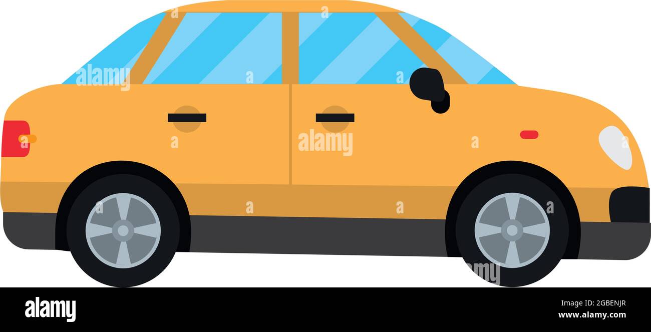 yellow car icon on white background Stock Vector Image & Art - Alamy
